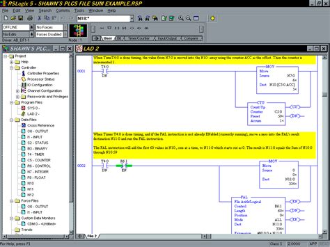 Rslogix 5 Ladder Logic Sum A Integer File Using A Fal The Automation Blog