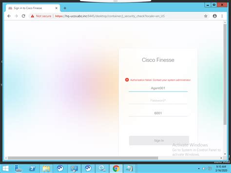 solved authorization failed of agent for cisco finesse 12 0 sandbox