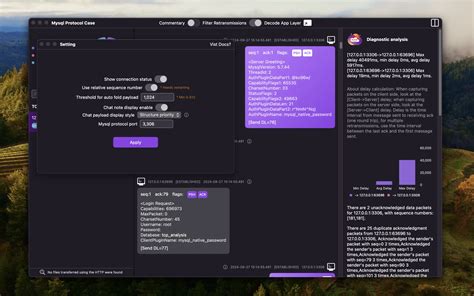 Mysql Protocol Decode Settings Chattcp