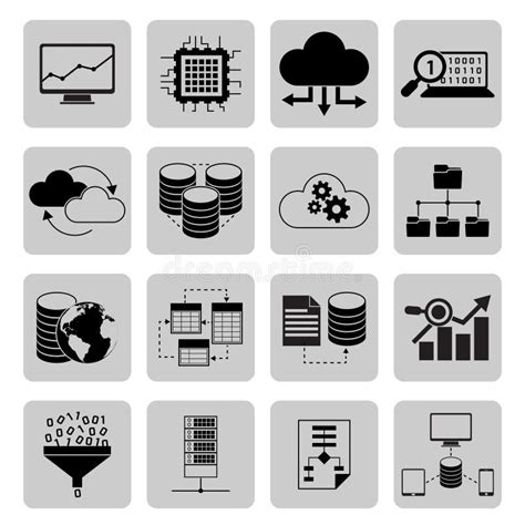 Data Analysis Flat Line Icons Stock Vector Illustration Of Communication File 46670453