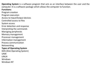 Basics Of Computer Pptx