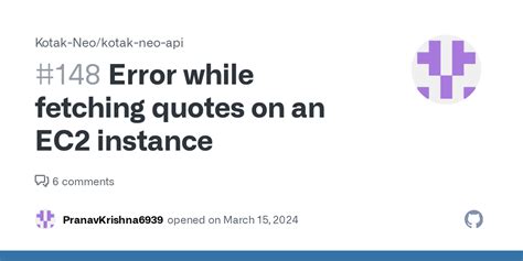 Error While Fetching Quotes On An Ec2 Instance · Issue 148 · Kotak Neokotak Neo Api · Github