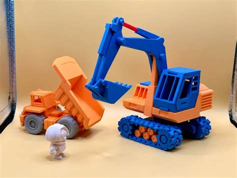 Fun Assembly Excavator Free 3d Print Model Makerworld