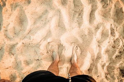 Premium Photo Feet At Beach Sand
