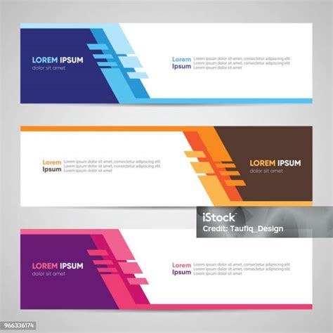 현대 배너 디자인입니다 배너 배경 배경 머리글 바닥글 웹 템플릿입니다 대각선 스타일 벡터와 추상 화려한 배너 0명에 대한 스톡 벡터 아트 및 기타 이미지 Istock