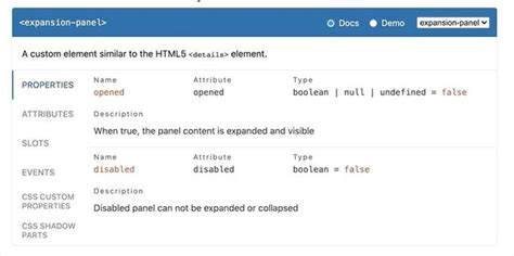 Introducing Custom Elements Manifest Custom Elements Manifest