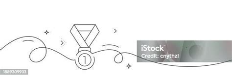 메달 아이콘의 연속 선 그리기입니다 손으로 그린 상징 벡터 일러스트 레이 션 0명에 대한 스톡 벡터 아트 및 기타 이미지 0명 1위 Championship Istock