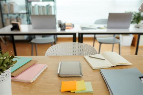 premium photo office desk of project manager