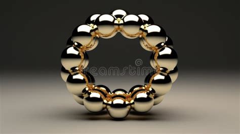 Endless 3d Rotating Shape Abstract Infinite Ring Made Of Spheres Ai