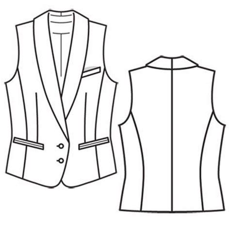 Пин от пользователя Мария на доске Эскизы Жилет Рисование одежды Технические рисунки
