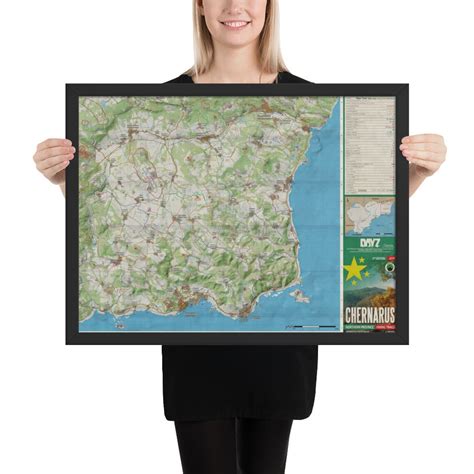 Dayz Map Chernarus Framed Posted Best Maps For Dayz Etsy Uk