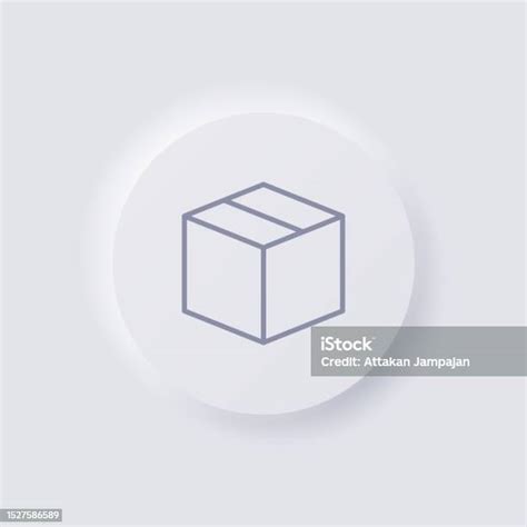 상자 아이콘 웹 디자인 응용 프로그램 ui 등을 위한 흰색 neumorphism 소프트 ui 디자인 버튼 벡터 3차원 형태에
