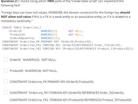 Solved Question 1 1 Mark The Following Fact Refers To