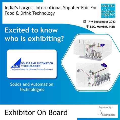 Anutecindia2023 Koelnmessindia Satindia Expoinindia Internationalexpo Trendingpost Food