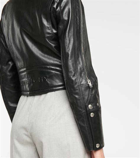 Givenchy Cropped Leather Biker Jacket Givenchy