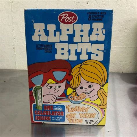 Alpha Bits Vintage Cereal Box ©1979 Calculator Offer 4553290380