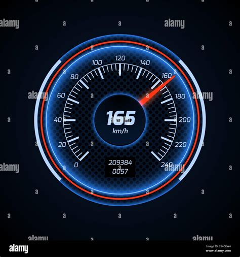Realistic Vector Car Speedometer Interface Realistic Vector Car