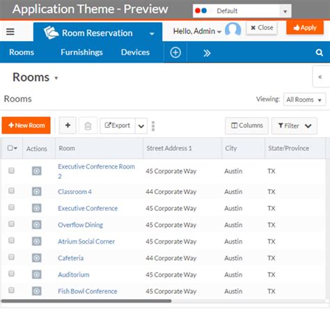 Selecting A Theme For An Application