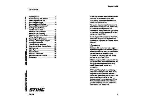 STIHL FS KM Trimmer Owners Manual