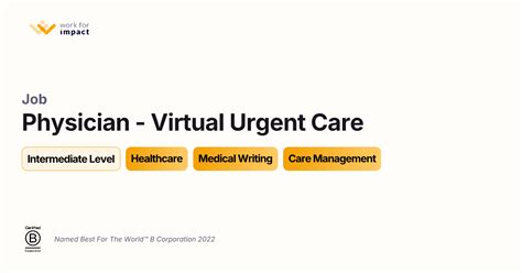 Physician Virtual Urgent Care Work For Impact