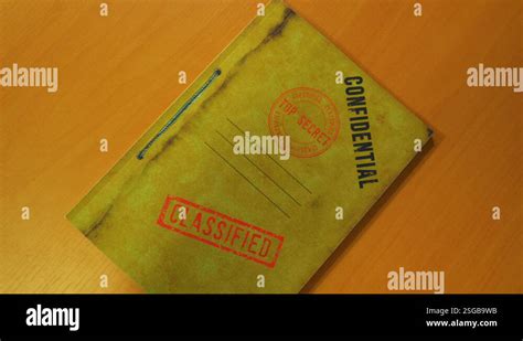 Table Of Head Of Cia Top Secret Classified Folder Stock Video Footage Alamy