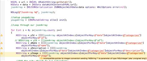 Objective C Getting Error While Converting Json Data To Object In Ios