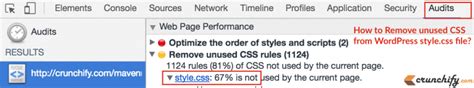 How To Analyze And Remove Unused CSS From WordPress Style Css File Using Chrome Audit Utility
