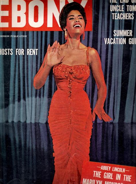 Ebony Abbey Lincoln 1957 Ebony Magazine Ebony Magazine Cover Vintage Black Glamour