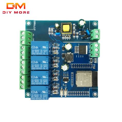 Diymore Acdc Power Supply Esp32 Wifi Bt Ble Four Way Relay Module Esp32 Wroom Development Board