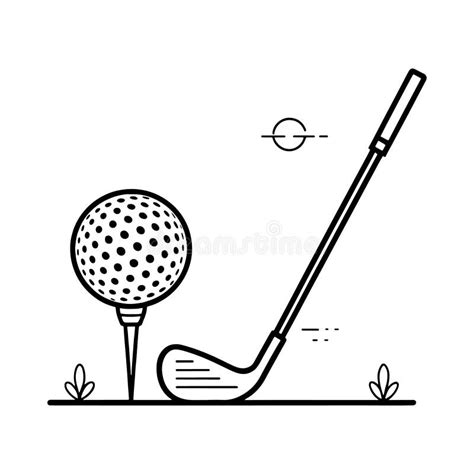 Golf Tee Black White Grass Stock Illustrations 1590 Golf Tee Black