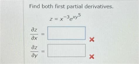 solved find both first partial
