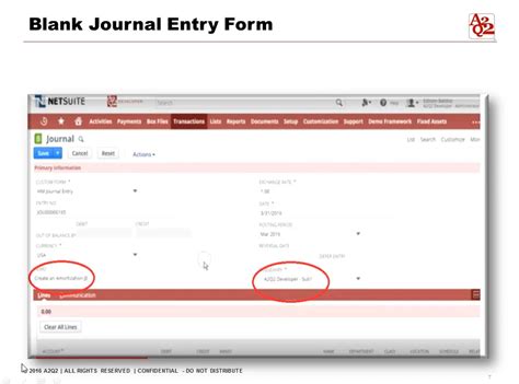 Netsuite Journal Entry Import Template