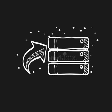 sketch icon in black database stock vector illustration of