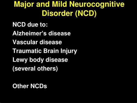 Ppt Neurocognitive Disorders Of The Dsm 5 Powerpoint Presentation Id 2628492