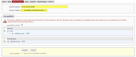 Move Rename And Delete Using The Wcms Create Co