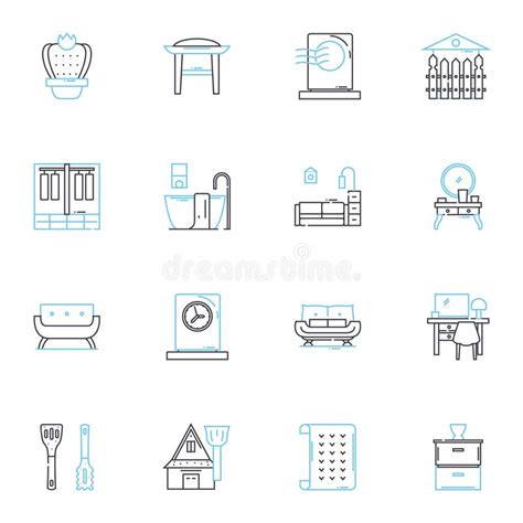 Landscape Architecture Linear Icons Set Design Environment