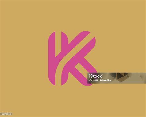 동적 라인의 추상적인 문자 K 로고입니다 응용 프로그램 아이콘 Logotype 디자인 템플릿입니다 창의적인 선형 벡터 모노그램 심볼 0명에 대한 스톡 벡터 아트 및 기타