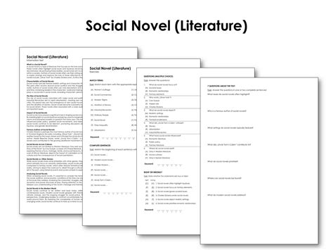 Social Novel Literature Made By Teachers