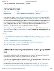 Advanced Setup AWS CodeBuild Pdf 4 13 22 4 01 PM AWS Advanced Setup AWS CodeBuild