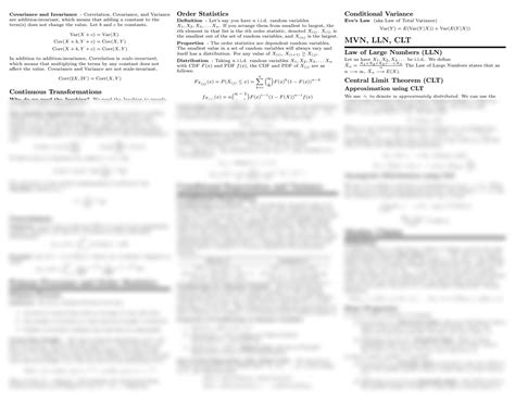 Solution Probability Cheatsheet Studypool