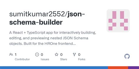 Github Sumitkumar2552json Schema Builder A React Typescript App