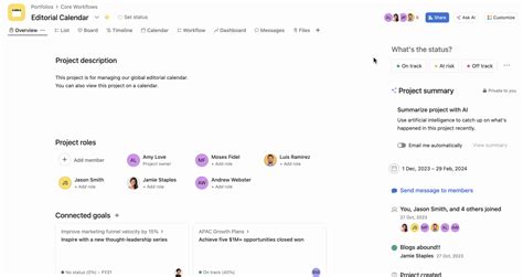 Project Overview Tab