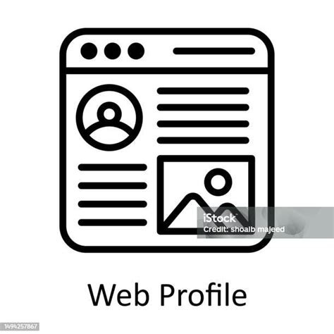 웹 프로필 벡터 개요 아이콘 디자인 그림입니다 흰색 배경에 서 및 웹 기호 Eps 10 파일 남자에 대한 스톡 벡터 아트 및
