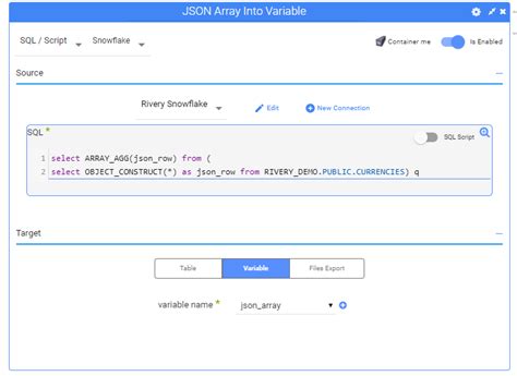 sending json data from snowflake into an api using logic river tutorial rivery community