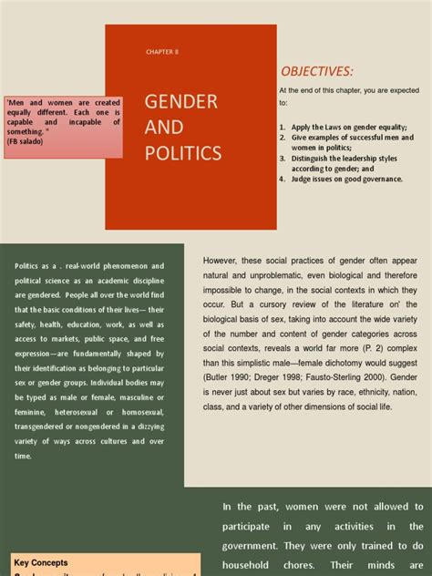 Ch 8 Gender And Politics Pdf Gender Gender Studies