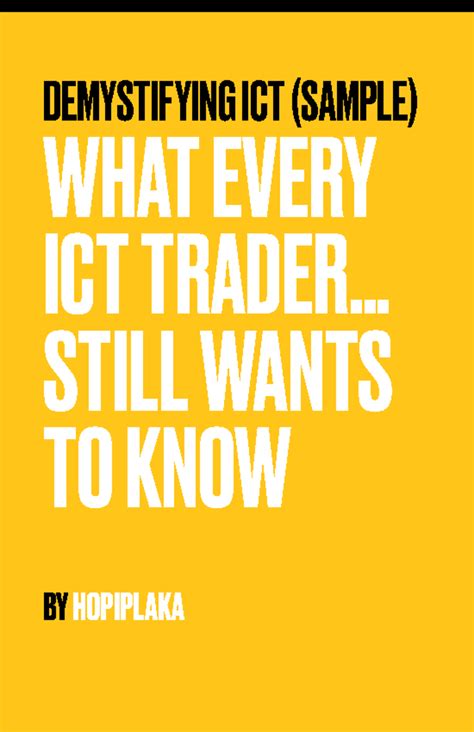 Demystifying Ict Example Demystifying Ict Sample What Every Ict Trader Still Wants To