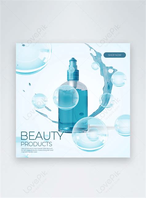 워터 드롭 워터 요소 스킨 케어 제품 프로모션 배너 이미지 사진 465522545 무료 다운로드