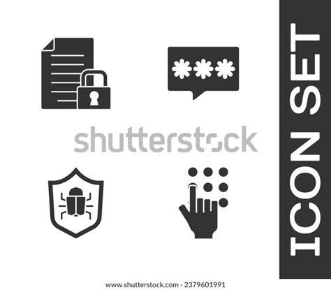 Set Password Protection Document Lock System Stock Vector Royalty Free 2379601991 Shutterstock