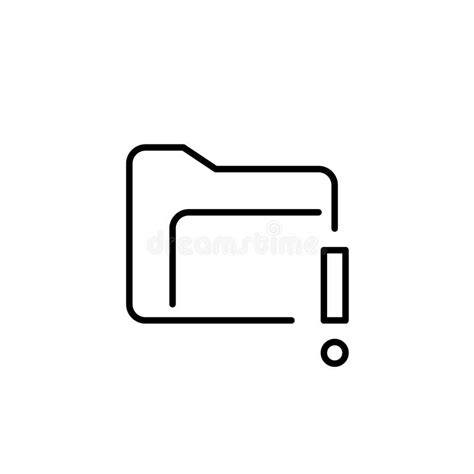 File Folder And Exclamation Mark System Data Problem Warning Security
