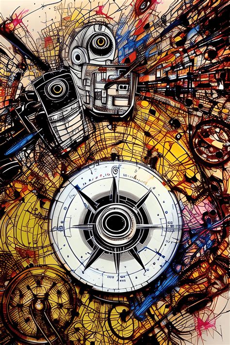 Extremely Realistic Robot Hd Animated Round Compass · Creative Fabrica